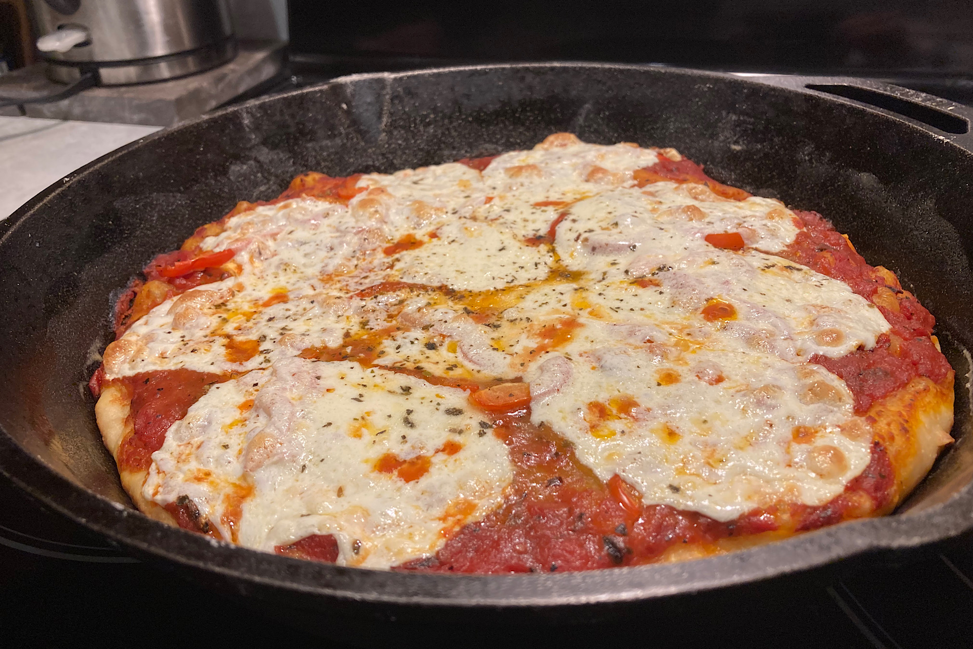 Crispy Crust Cast Iron Pizza - latebloomerinbakerville